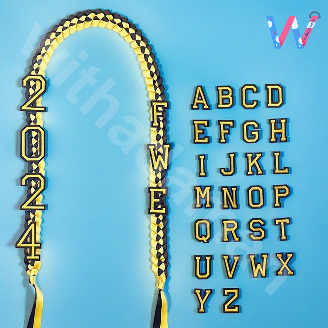 DIY Letter Double Braided Graduation Ribbon Lei, Graduation Gifts ...