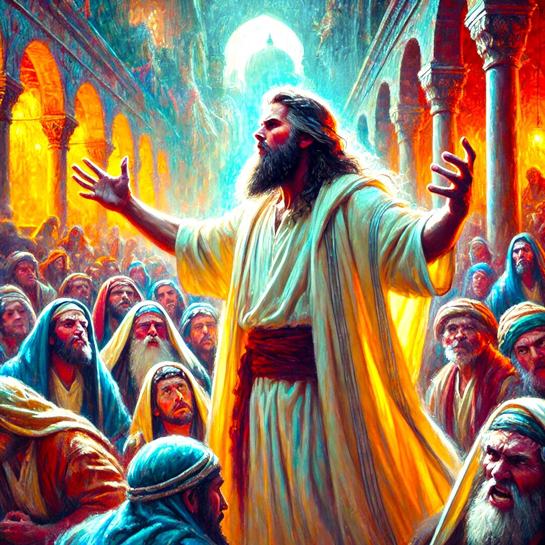 LDS Art From the Book of Mormon: lehi Preaching in Jerusalem Art From ...