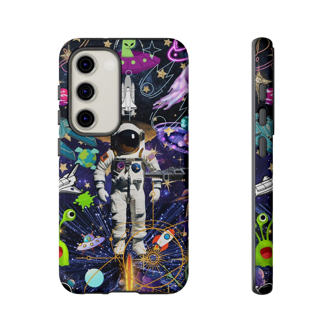 Collage Space Astronaut Scrapbook Galaxy Phone Case iPhone 15, 14, 13 ...
