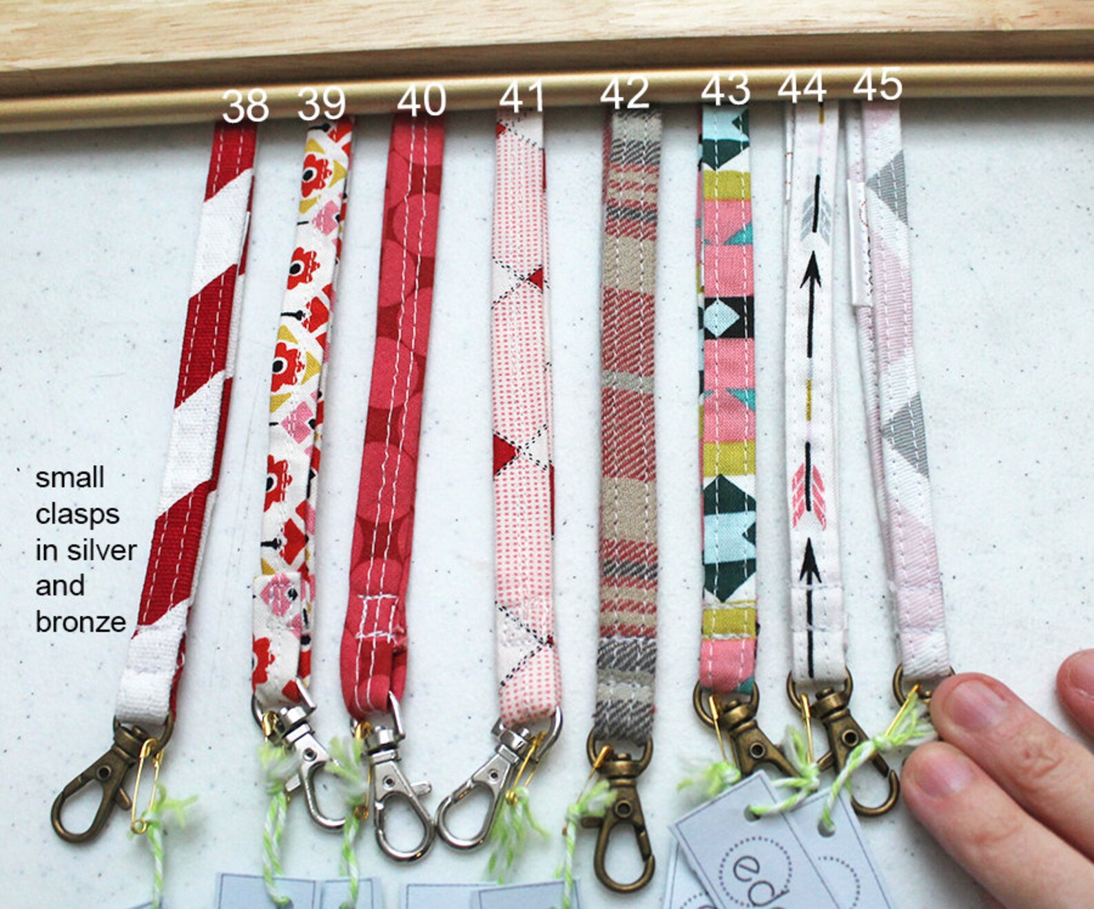 Wrist Strap. RED PINK Fabrics With Swivel Clip. You Choose Color ...