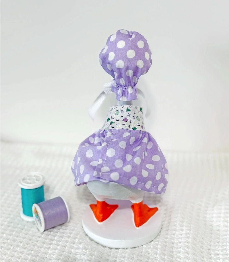 7" Desk Porch Goose Dress and Bonnet, Sewing Digital Pattern, Office ...