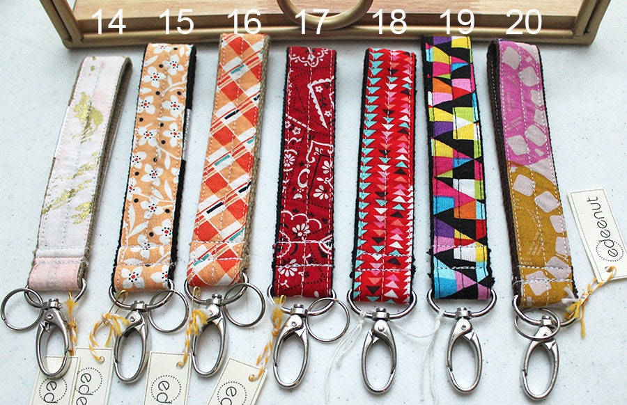 Key Fob keychain. choice of designer fabrics Key holder | Etsy