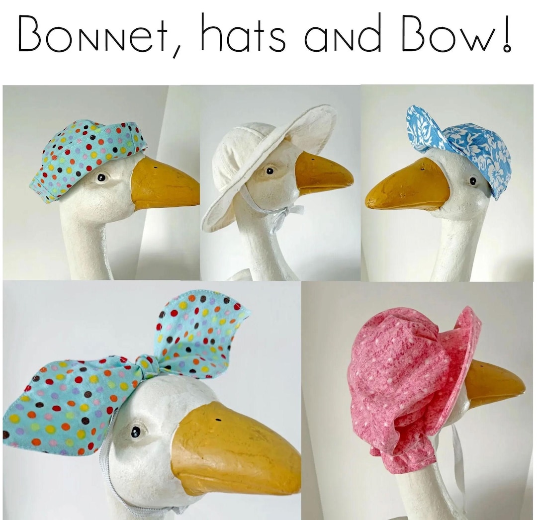 23” Porch Goose Hats, Bonnet, and Bow, Sewing Digital Pattern, Yard Art ...