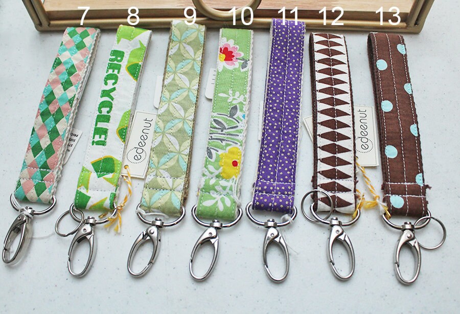 Key Fob keychain. choice of designer fabrics Key holder | Etsy