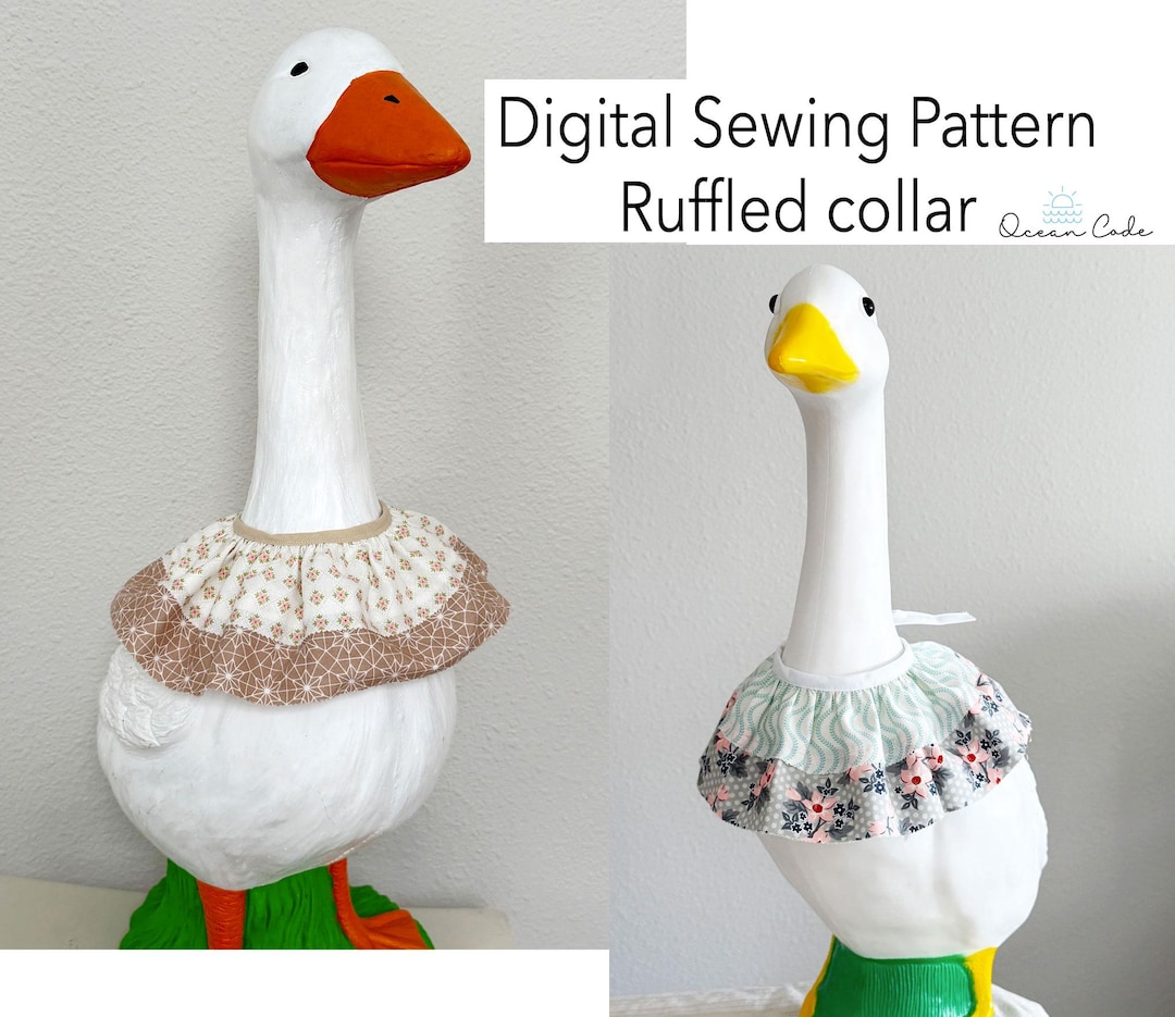 Porch Goose Ruffle Collar, Sewing Digital Pattern, Yard Art. Make a ...