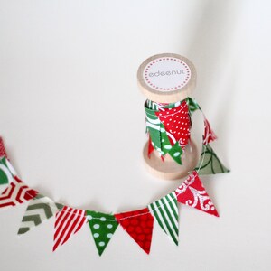 Christmas Bunting Red Green. Mini Tree Garland DIY Party - Etsy