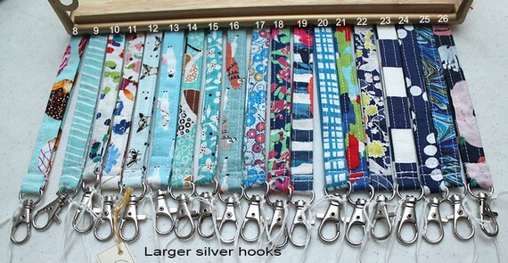 Keychain Key Fob. BLUE and GREEN Fabrics With Swivel Clip. | Etsy