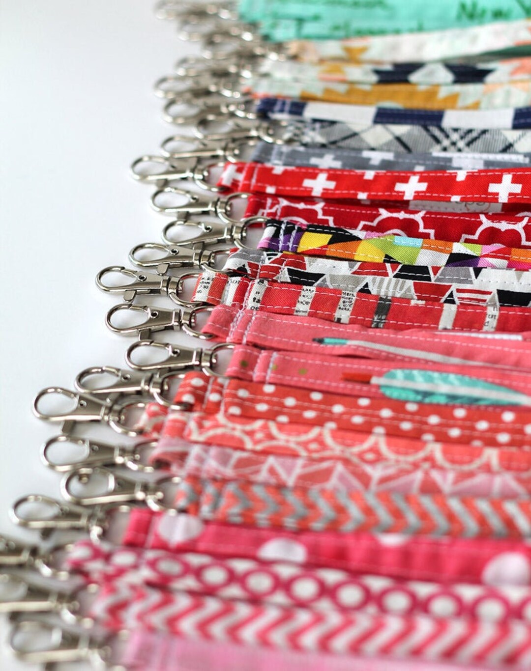 Wrist Strap. RED PINK Fabrics With Swivel Clip. You Choose Color ...