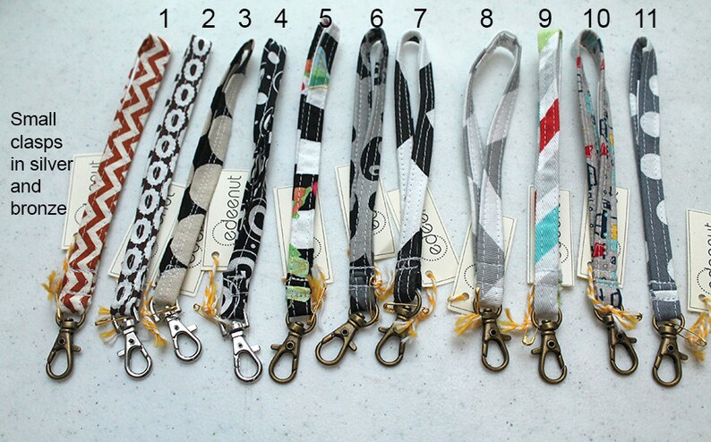 Keychain key fob. BLACK BROWN GRAY fabrics with swivel clip. | Etsy