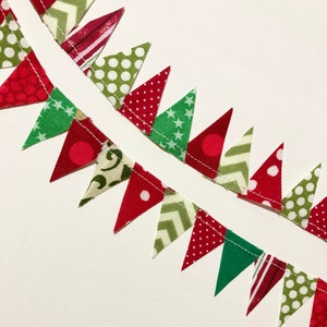 Christmas Bunting Red Green. Mini Tree Garland DIY Party - Etsy