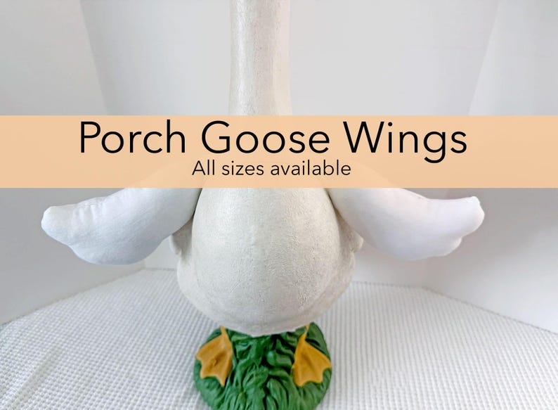 Porch Goose Wings, Three Sizes Available 28" 23" 17", Fabric White ...