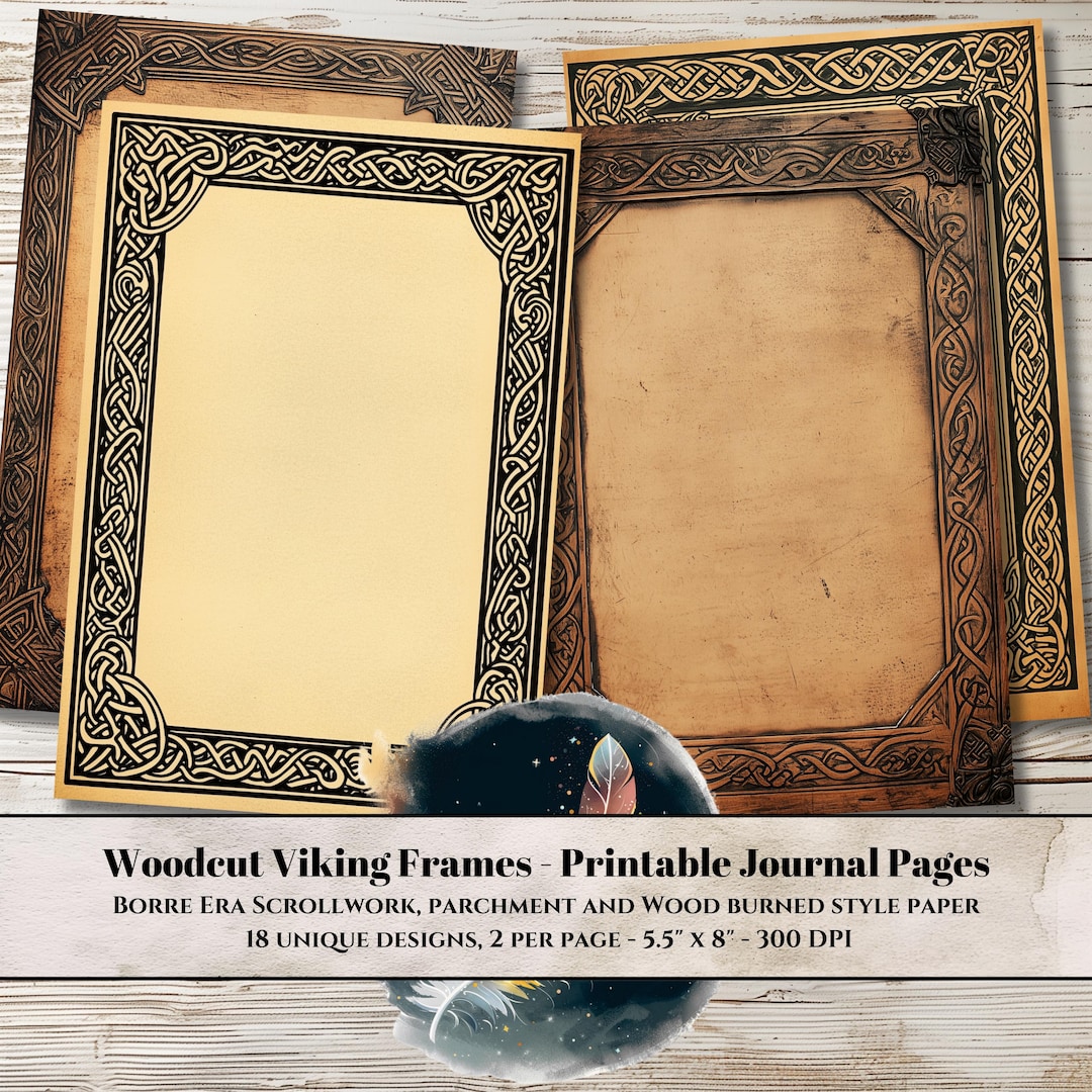 Printable Journal Kit - 18 Half Page Images for Scrapbooking & Junk ...