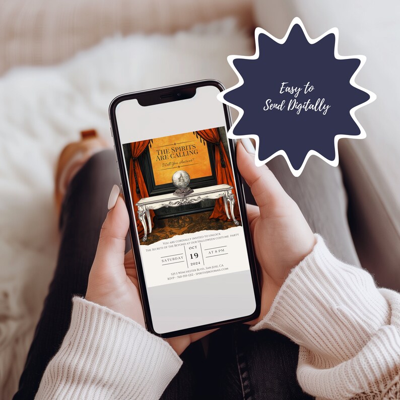 Customizable Halloween Seance Invitation: Victorian Gothic Occult Theme ...