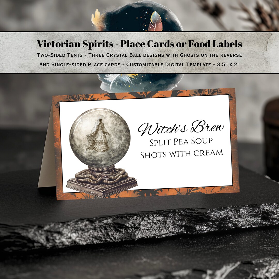Printable Halloween Place Cards or Food Labels - 3 Tent-style Designs ...
