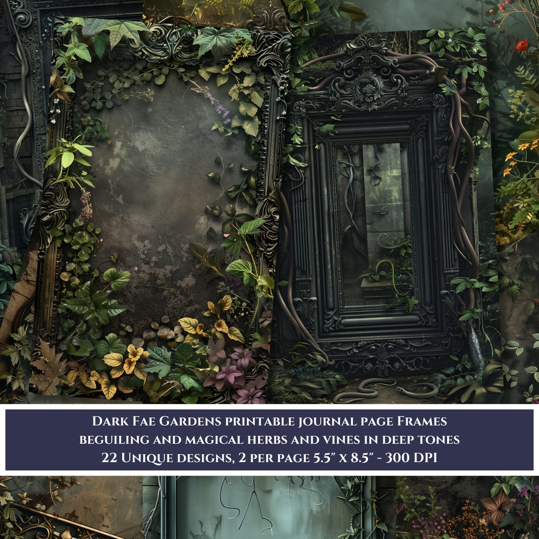 Printable Journal Kit Frames - 22 Half Page Images for Scrapbooking ...