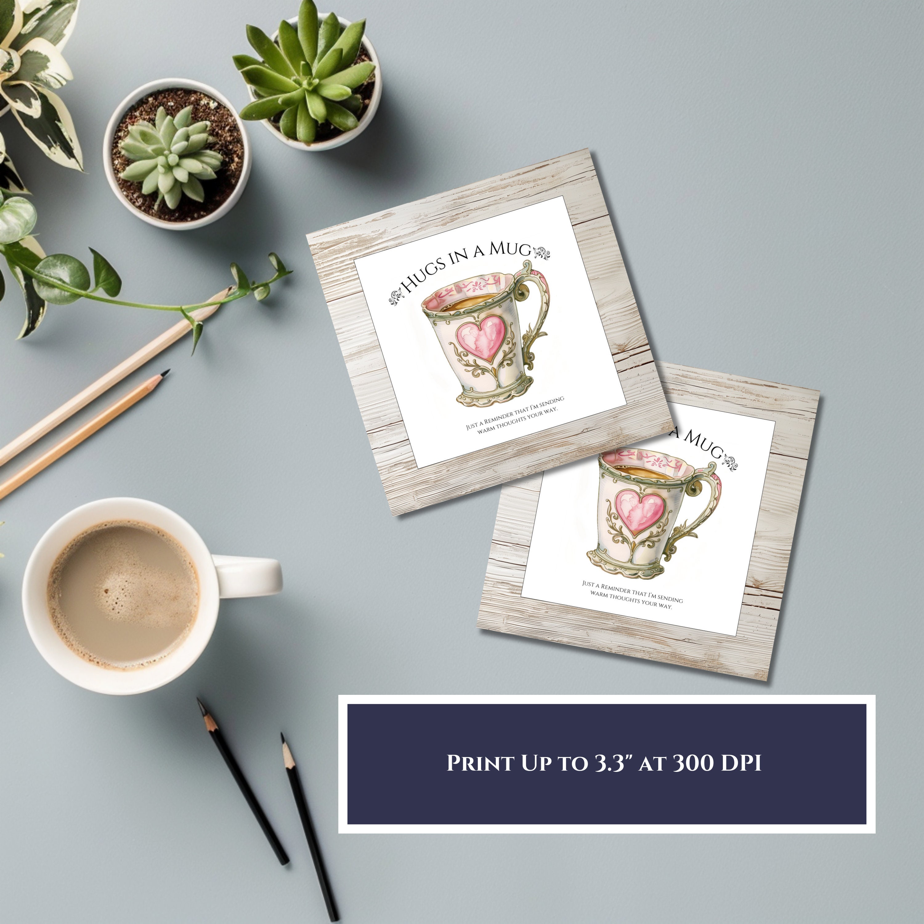 Editable Friendship Gift Tags Thinking of You Nurture Notes Hugs in a ...