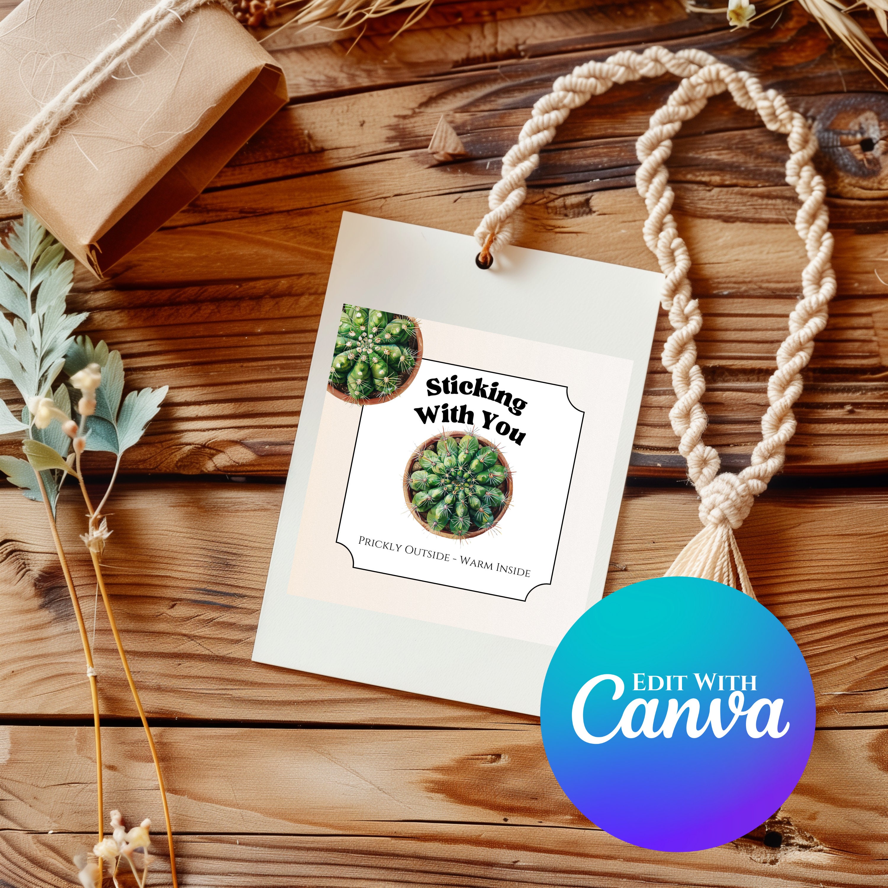 Editable Friendship Gift Tags - Thinking of You Nurture Notes - 4 ...