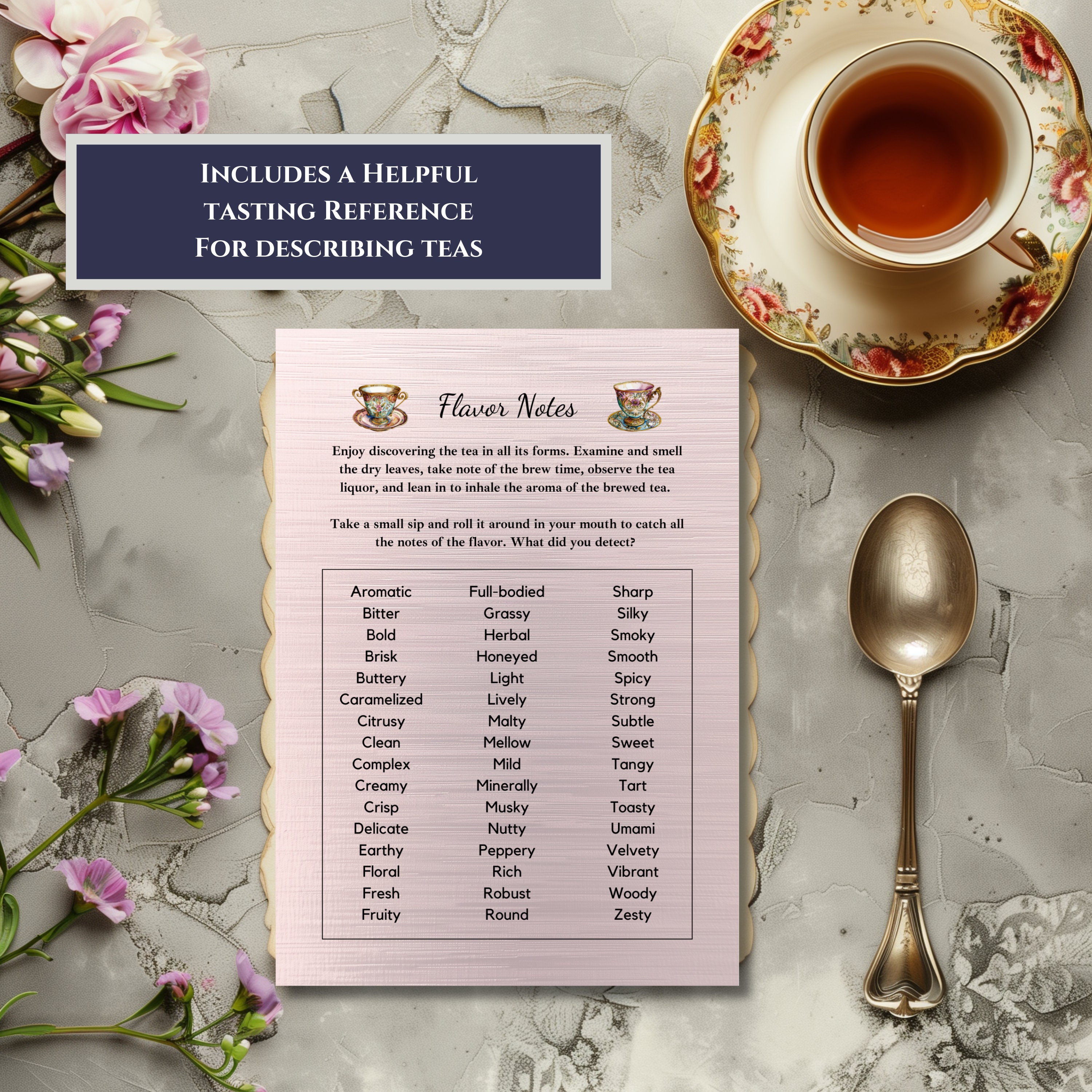 Afternoon Tea Editable Menu - Tasting Menu for High Tea Party With ...
