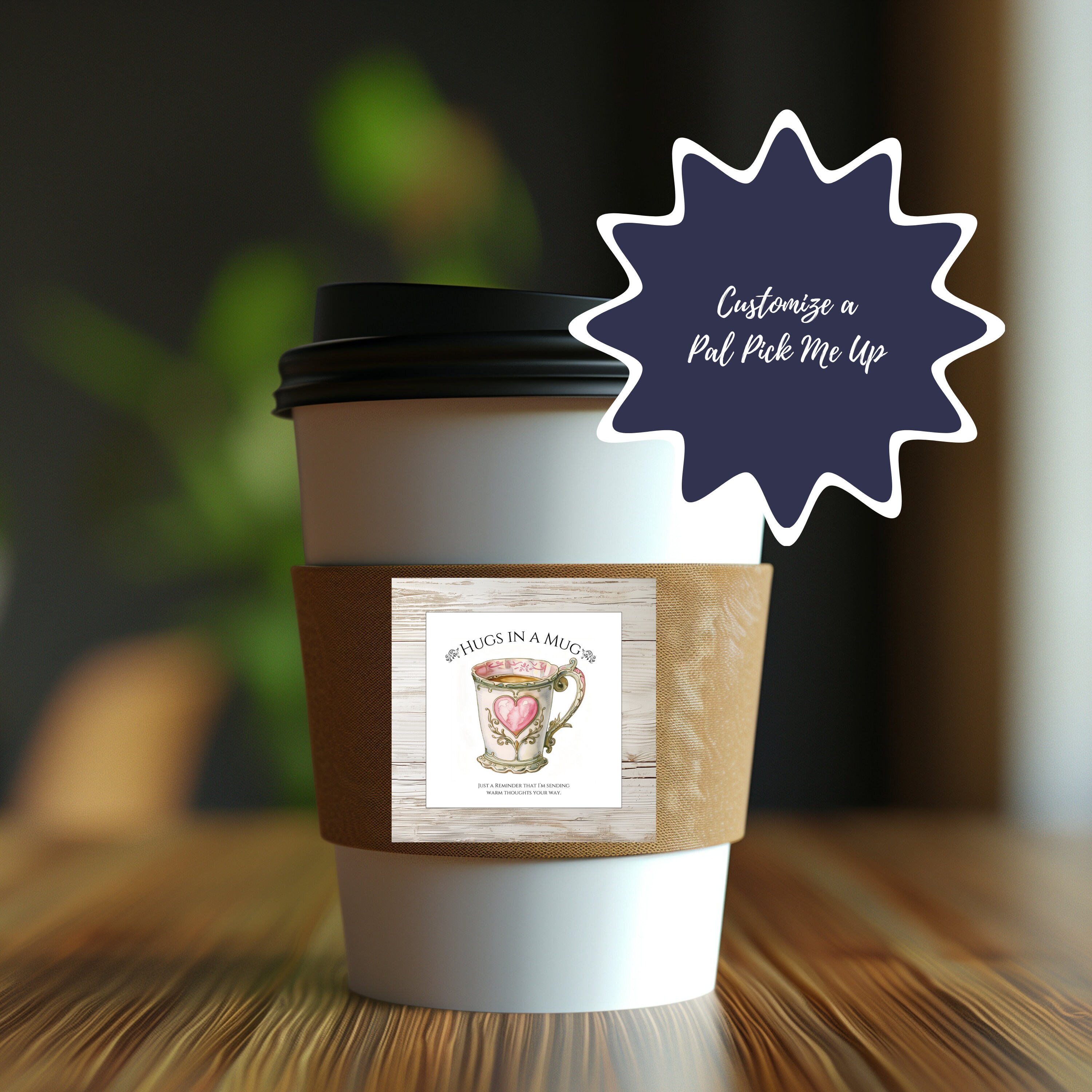 Editable Friendship Gift Tags Thinking of You Nurture Notes Hugs in a ...