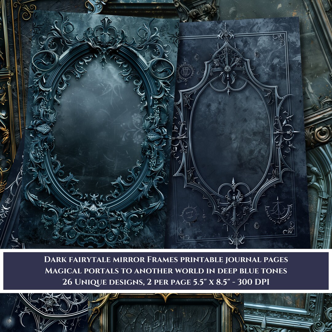 Printable Journal Kit Frames - 26 Half Page Images for Scrapbooking ...