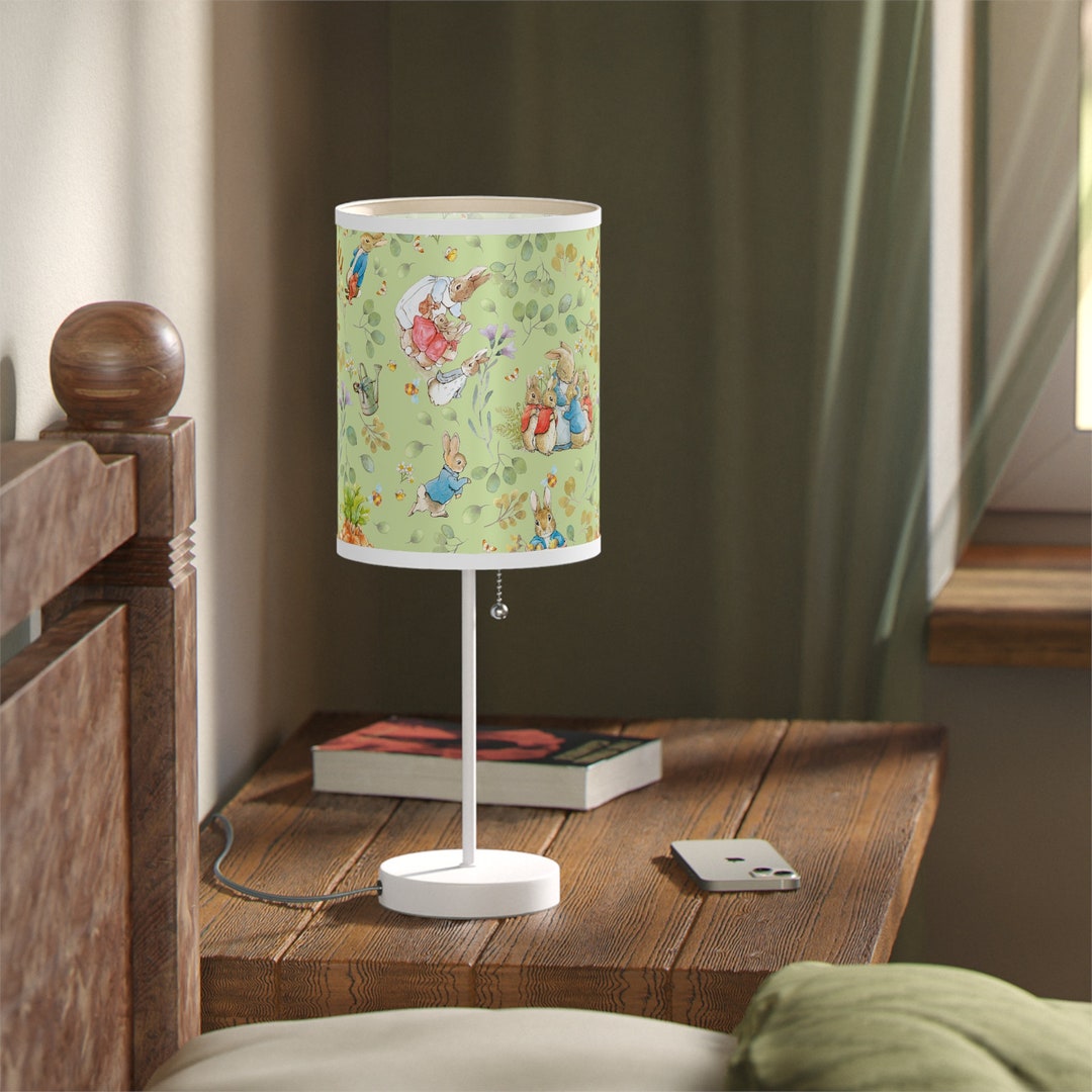 Peter Rabbit Green Lamp, Nursery Decor, Baby Room, - Etsy