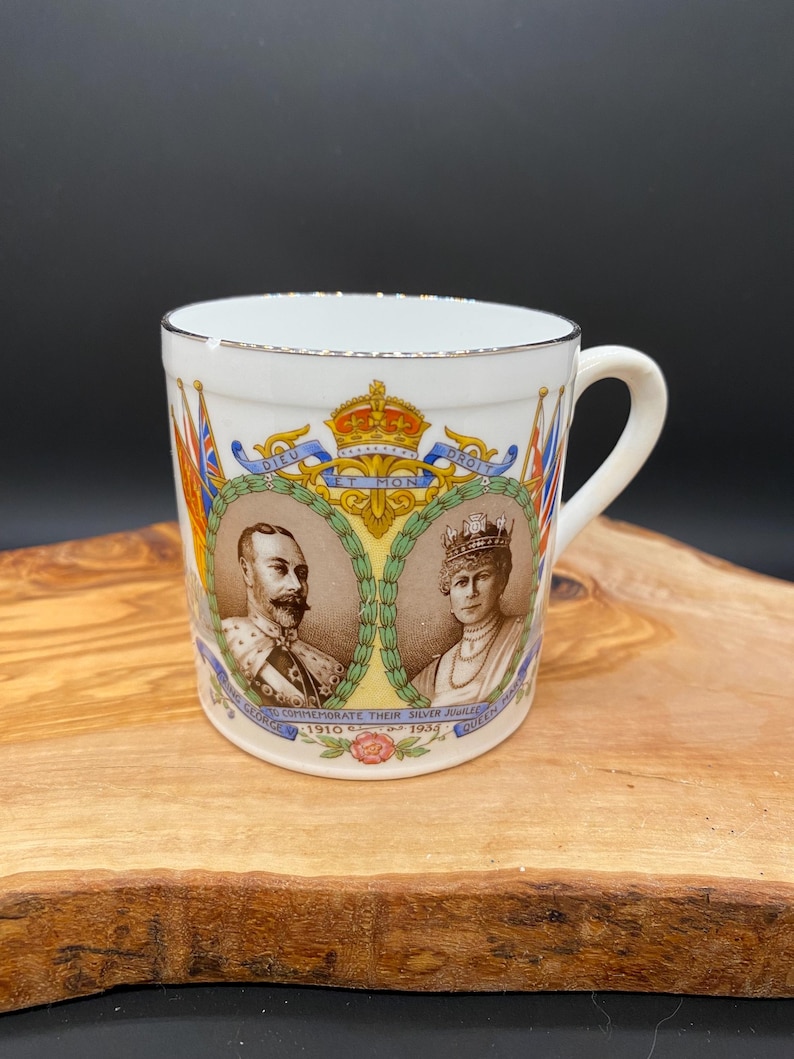 King George V and Queen Mary Silver Jubilee Commemorative Mug 1935 - Etsy