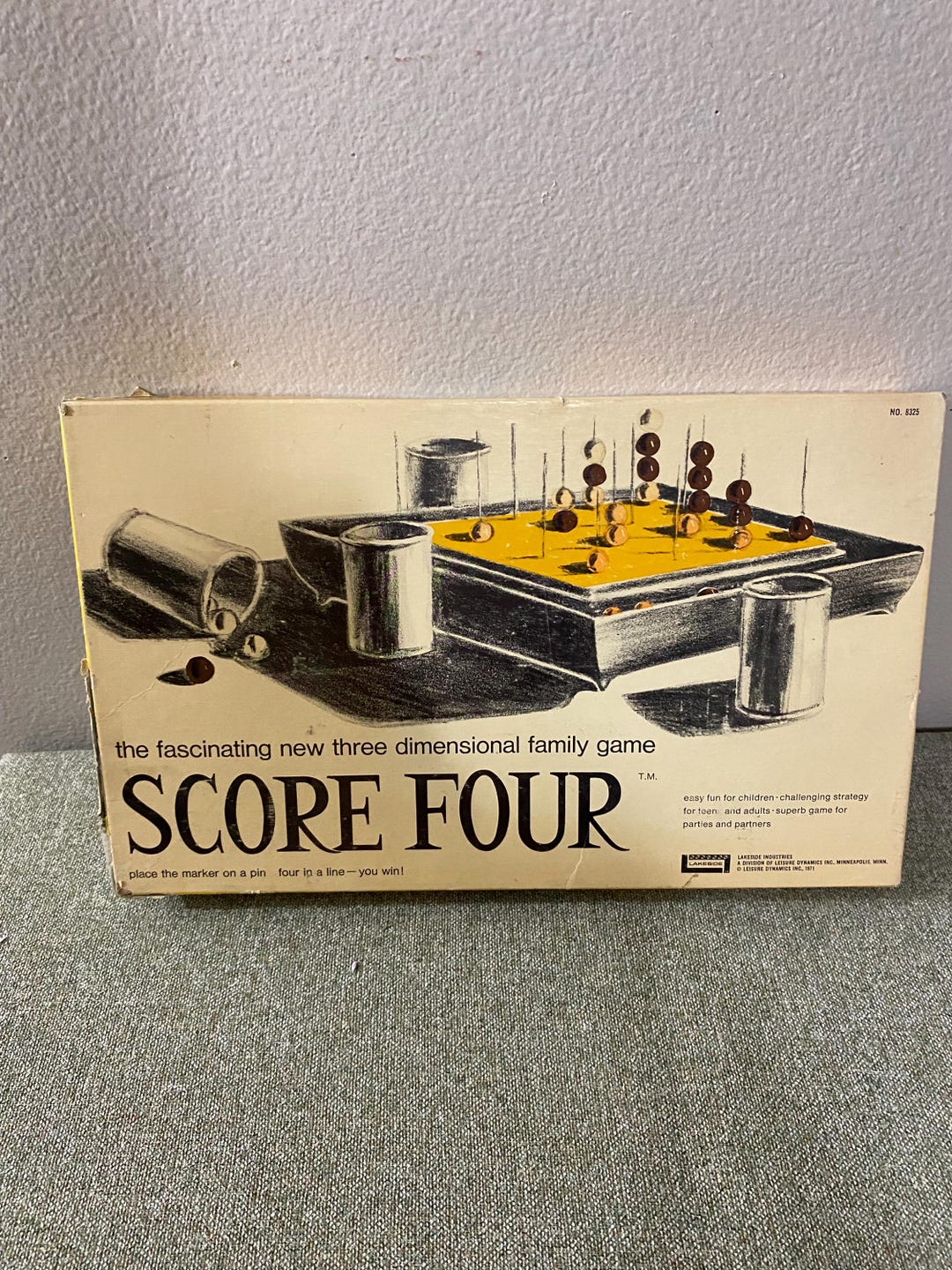 Vintage Score Four 3D Board Game 1971 No. 8325 Lakeside Games - Etsy