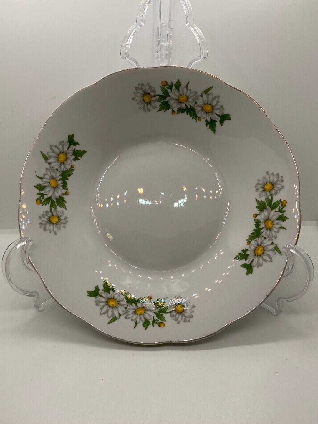 Vintage Yellow Daisy China Plates - Set of 2 - Gold Rimmed - Etsy