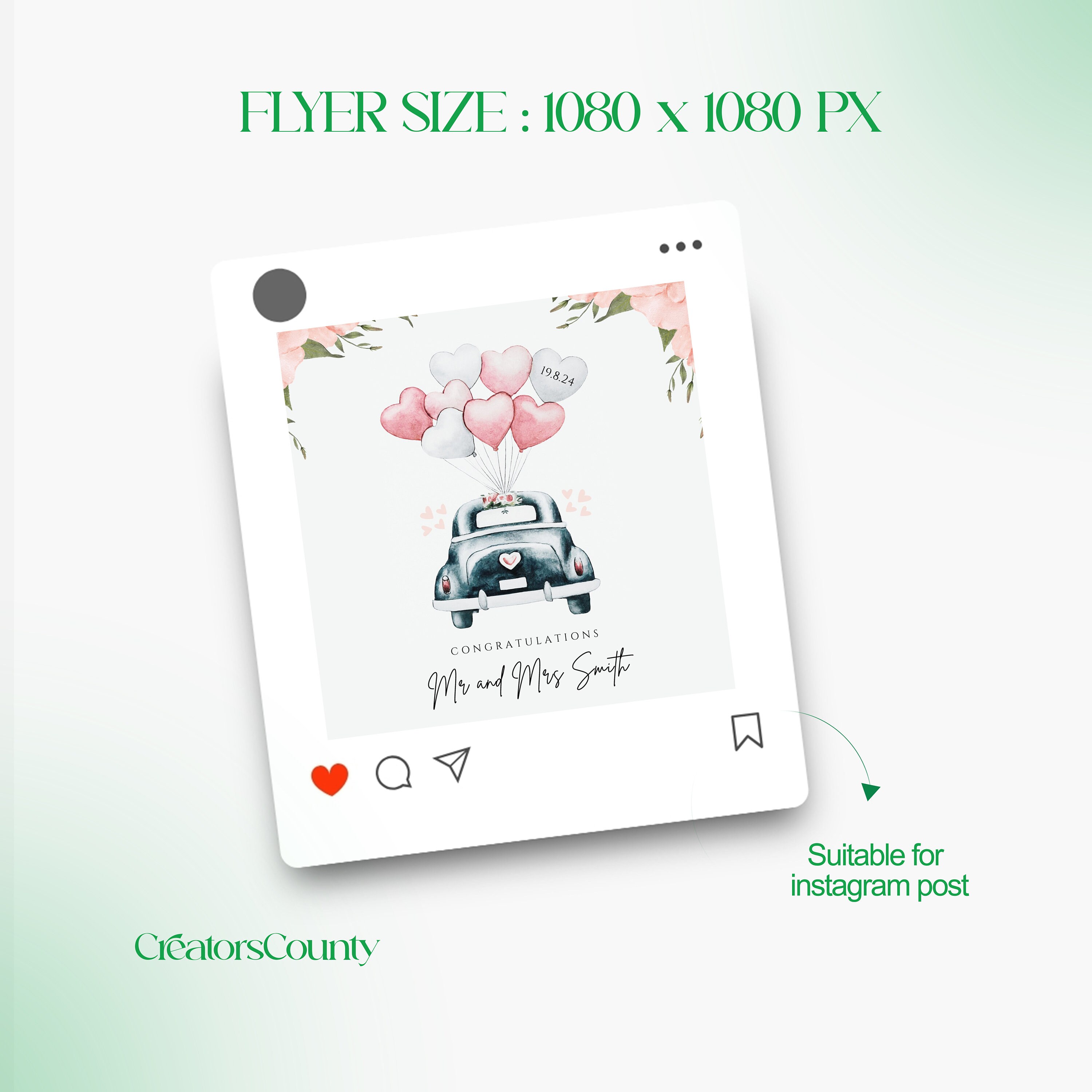 Personalized Congratulatory Wedding Card Template, Newly Weds Card ...