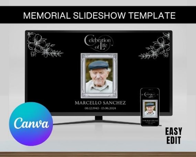 Memorial Slideshow Template, Memorial Video, Celebration of Life ...