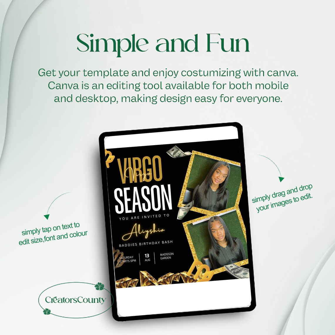 Virgo Birthday Flyer, Virgo Bash Flyer, Birthday Flyer, Zodiac Party ...