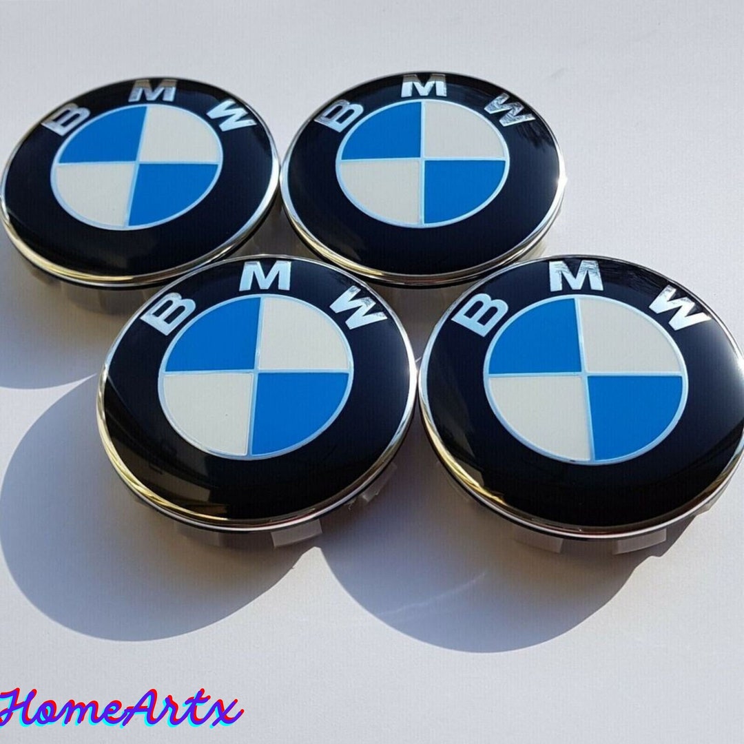 Set of 4 Hub Covers BMW Logo Wheel Center Hub Caps Stickers Wheel ...