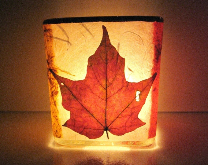 Autumn Maple Leaf Luminary - Etsy
