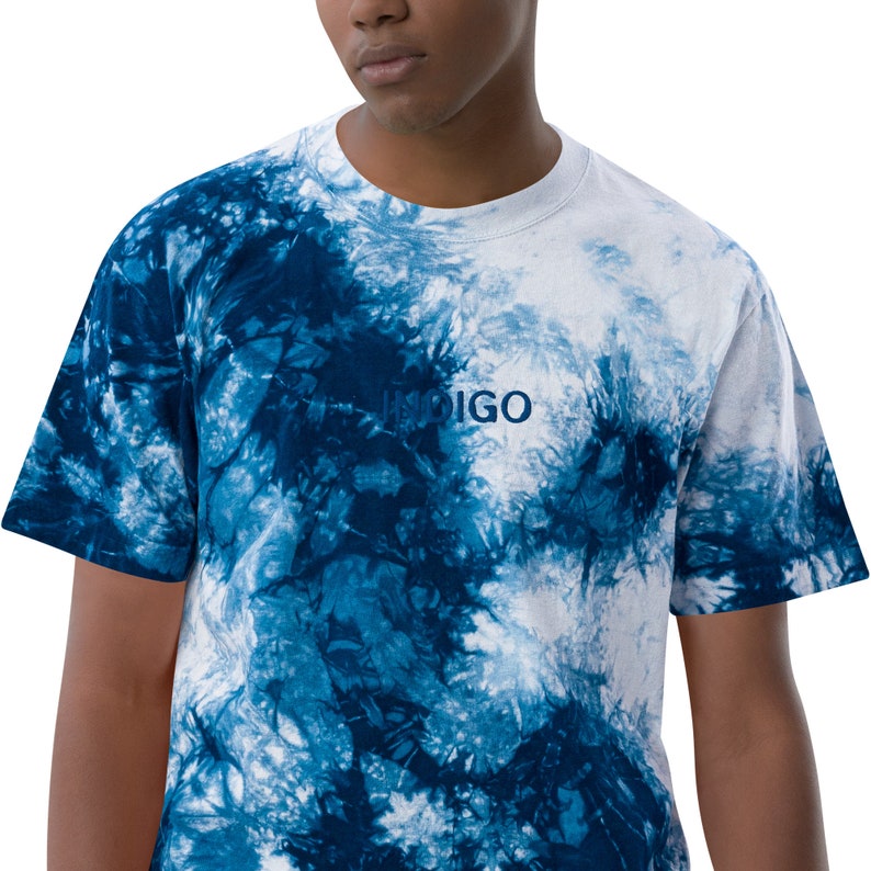 BTS RM Indigo Oversized Tie-dye Embroidered T-shirt, Kim Namjoon Shirt ...