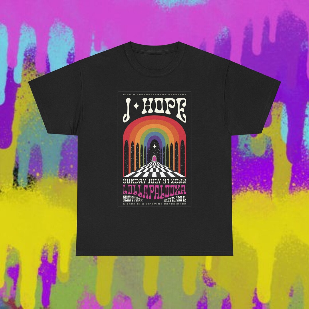 BTS Jhope Lollapalooza Tee, Jung Hoseok Tshirt, Hopeworld Sweater, Hobi ...