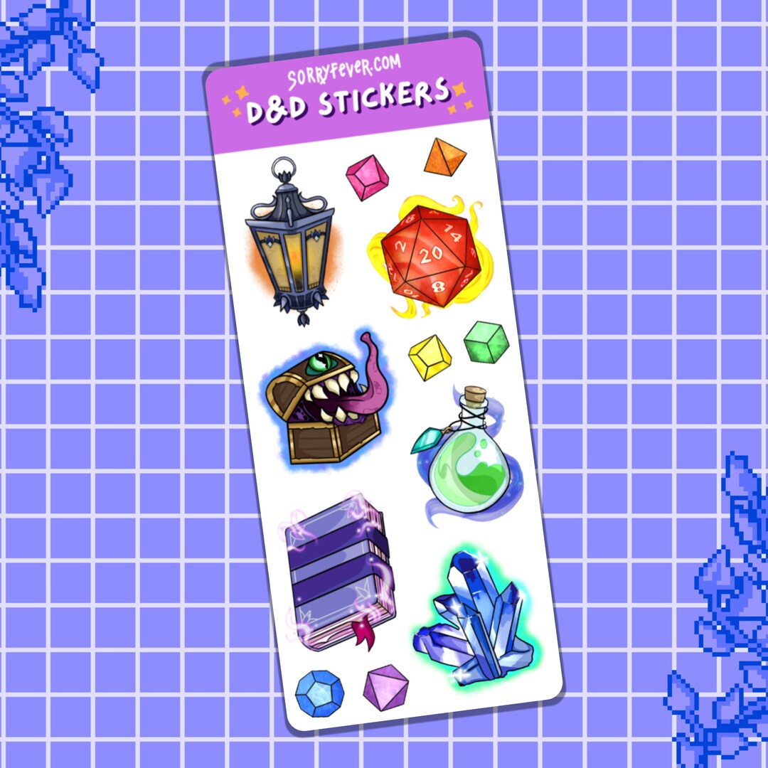 D&D Sticker Sheet - Etsy