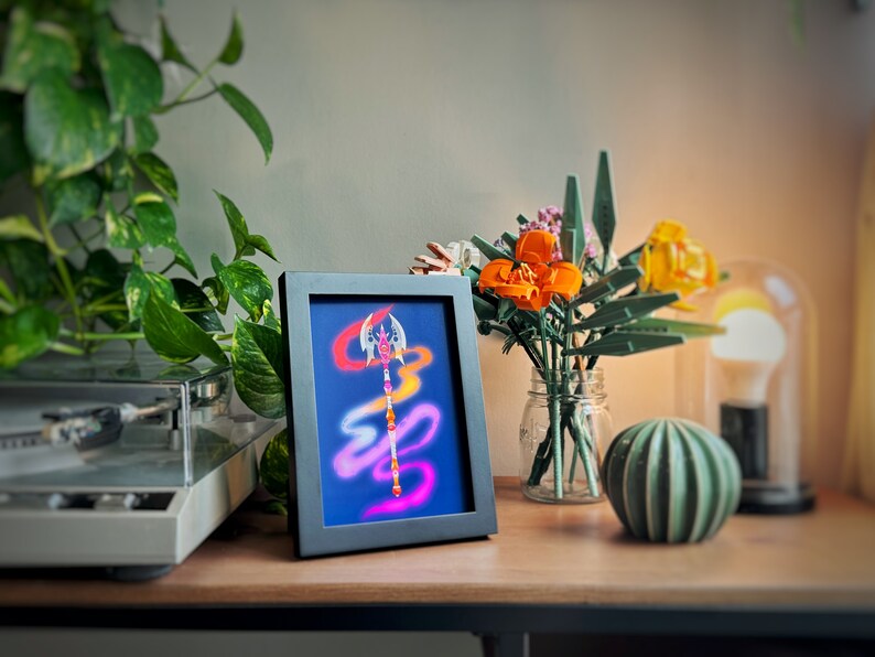 Lesbian Axe Pride Flag Art Original Drawing Made & Printed in Canada - Etsy