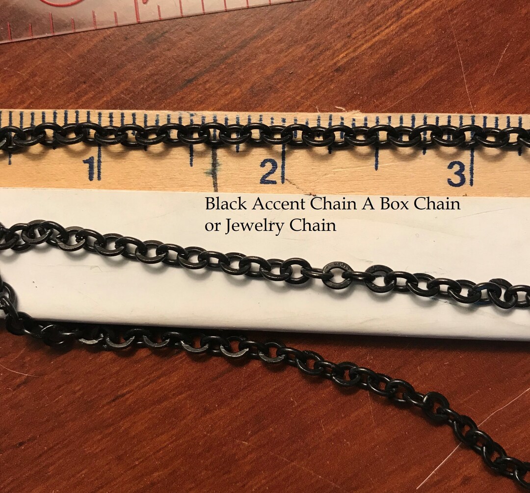 Chain 5 Feet BLACK Tiny Link Chain for Any Solder Art Charm - Etsy