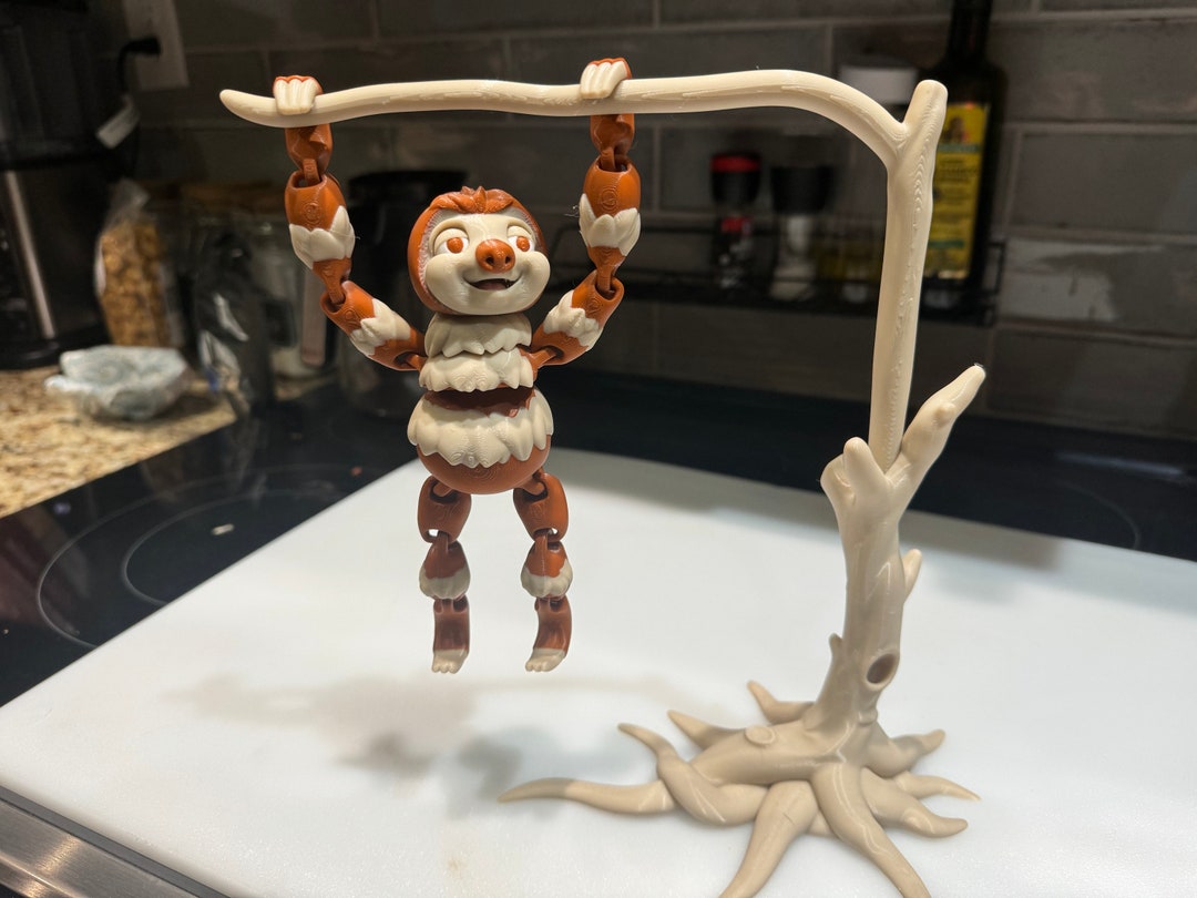 Articulated Flexible Sloth With Tree Stand, Flexi Factory Authorized ...