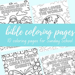 10 Sunday School Coloring Pages | Bible Memory Verse Printable for Kids ...