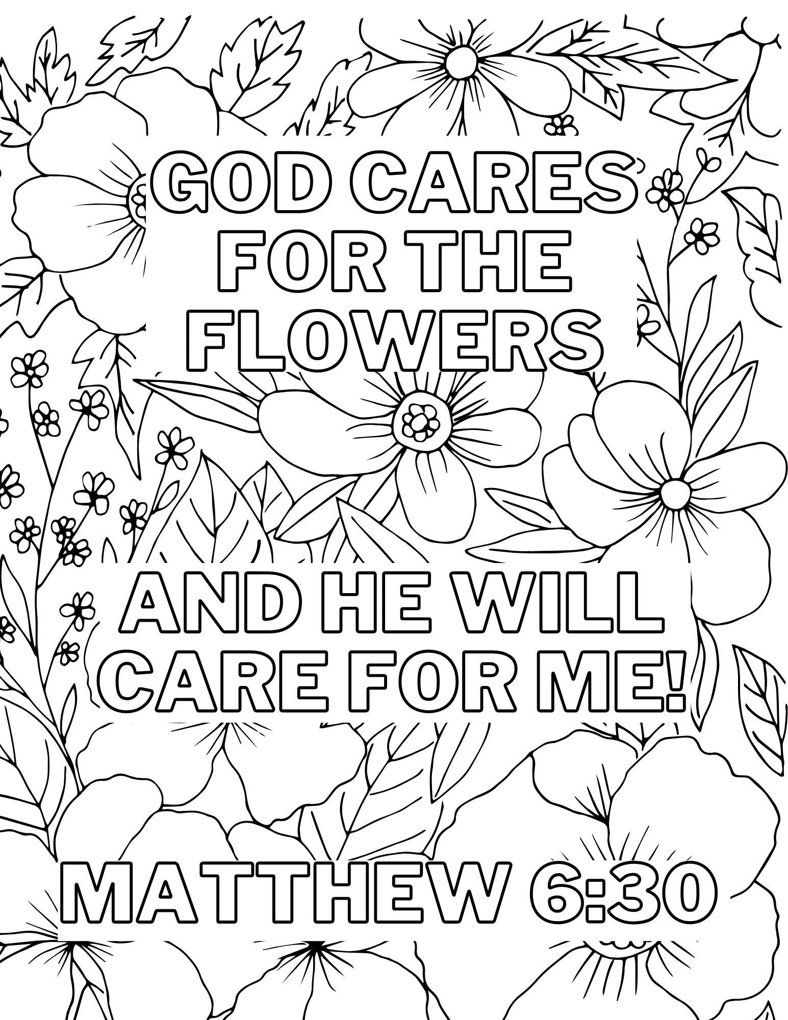 10 Sunday School Coloring Pages | Bible Memory Verse Printable for Kids ...