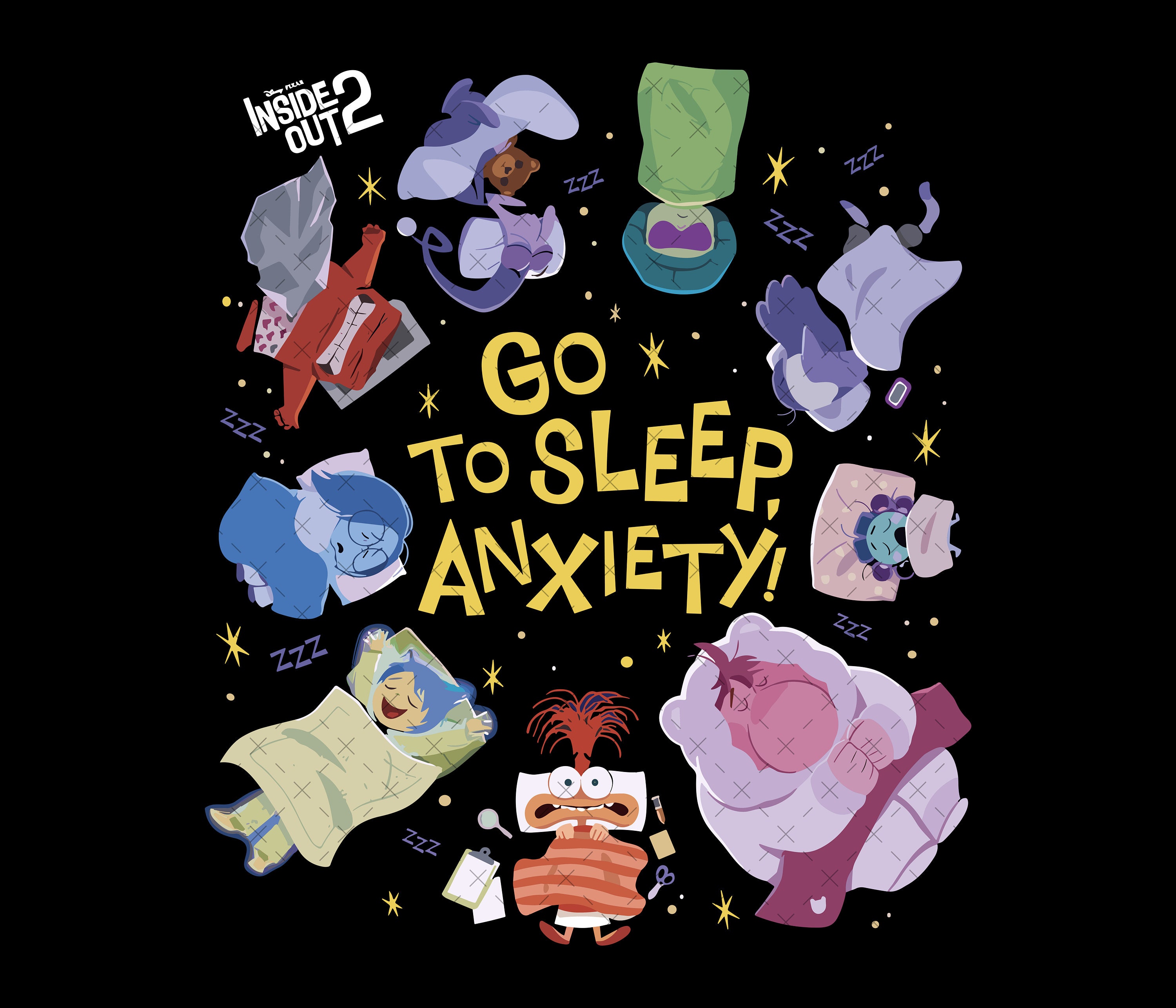 Inside Out 2 Characters PNG SVG, Anxiety Poster (digital Download) - Etsy
