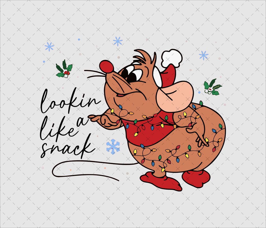 Funny Christmas Gus Mouse SVG, Lookin' Like A Snack (digital Download ...