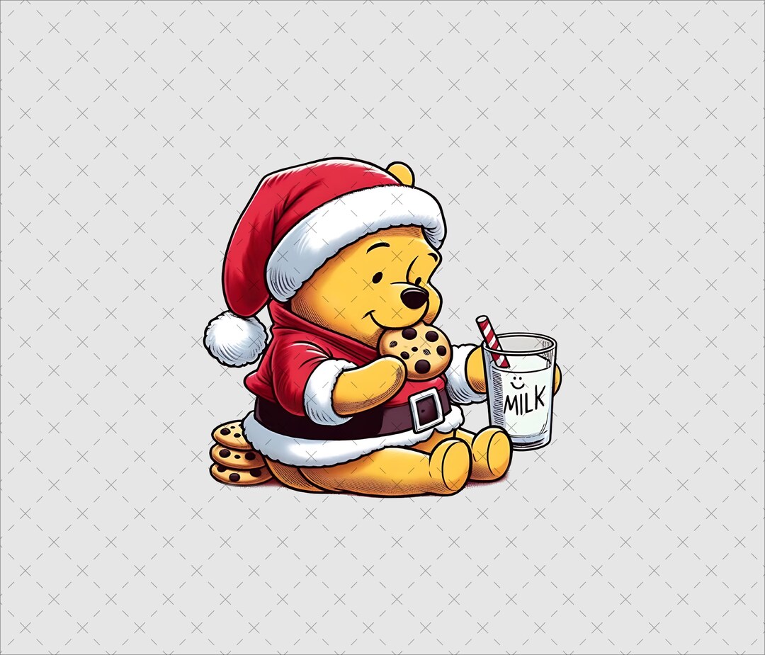 Winnie the Pooh Christmas PNG, Family Holiday Design (digital Download ...