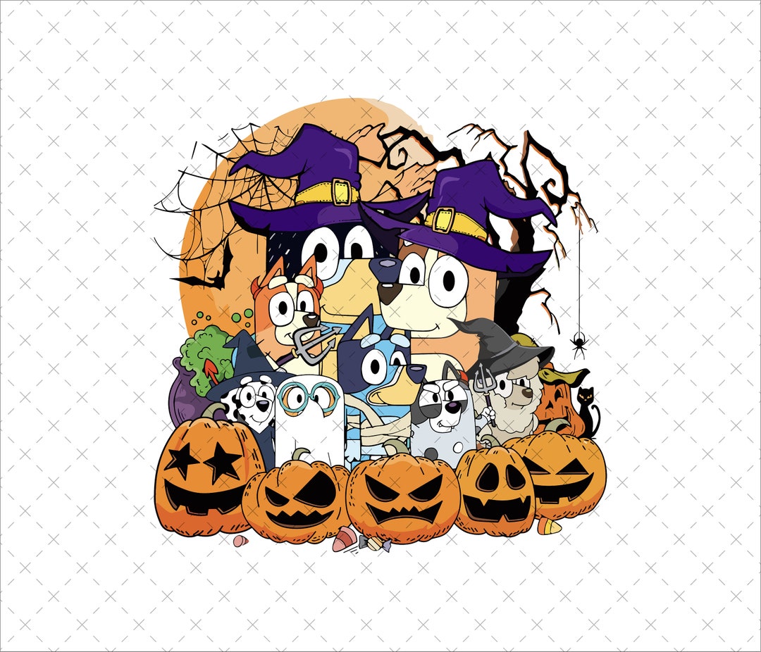 Bluey Halloween Png, Bluey Halloween Family Svg, Trick or Treat Png ...