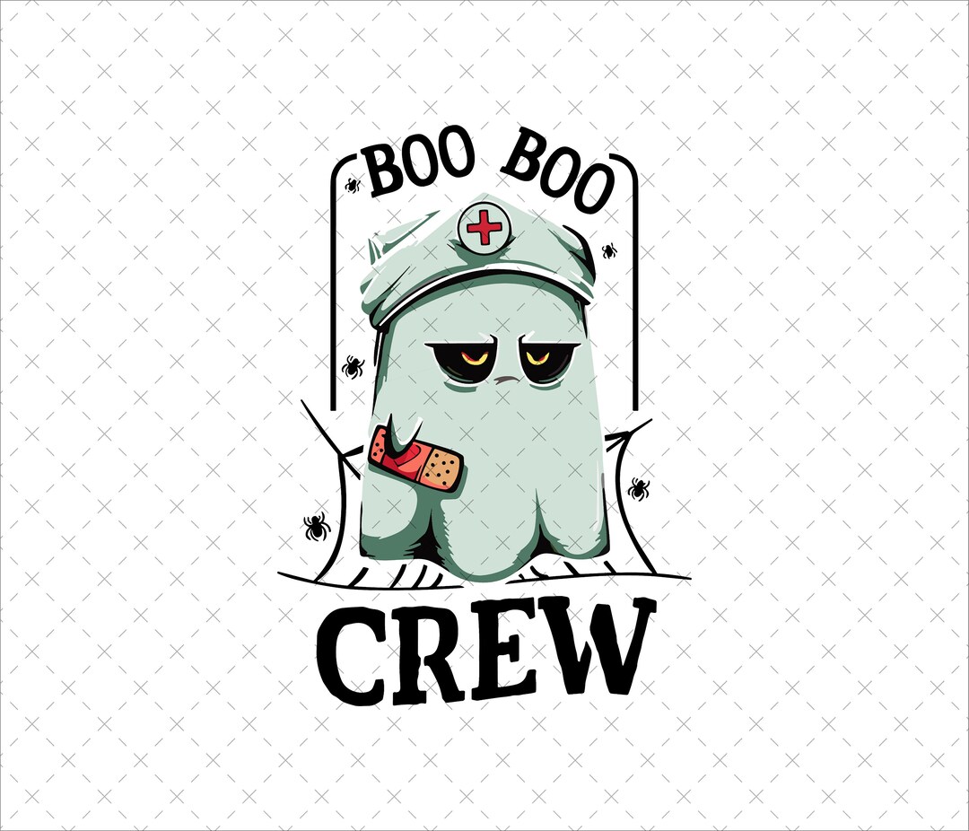 Boo Boo Crew PNG SVG, Ghost Nurse Png, Funny Nurse Png, Cute Ghost Png ...