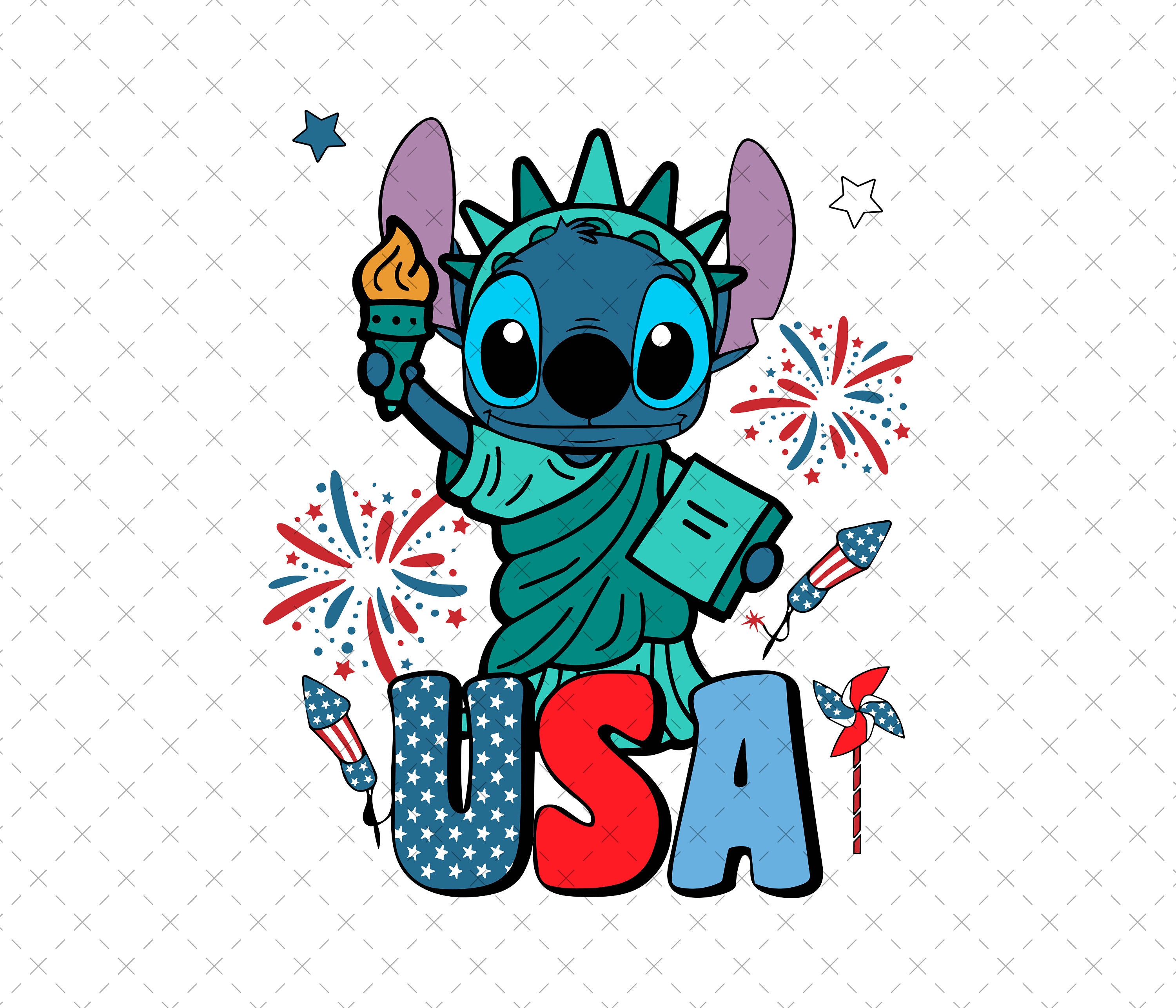 Stitch 4th of July SVG Lilo and Stitch 4th of July SVG 4th of July ...