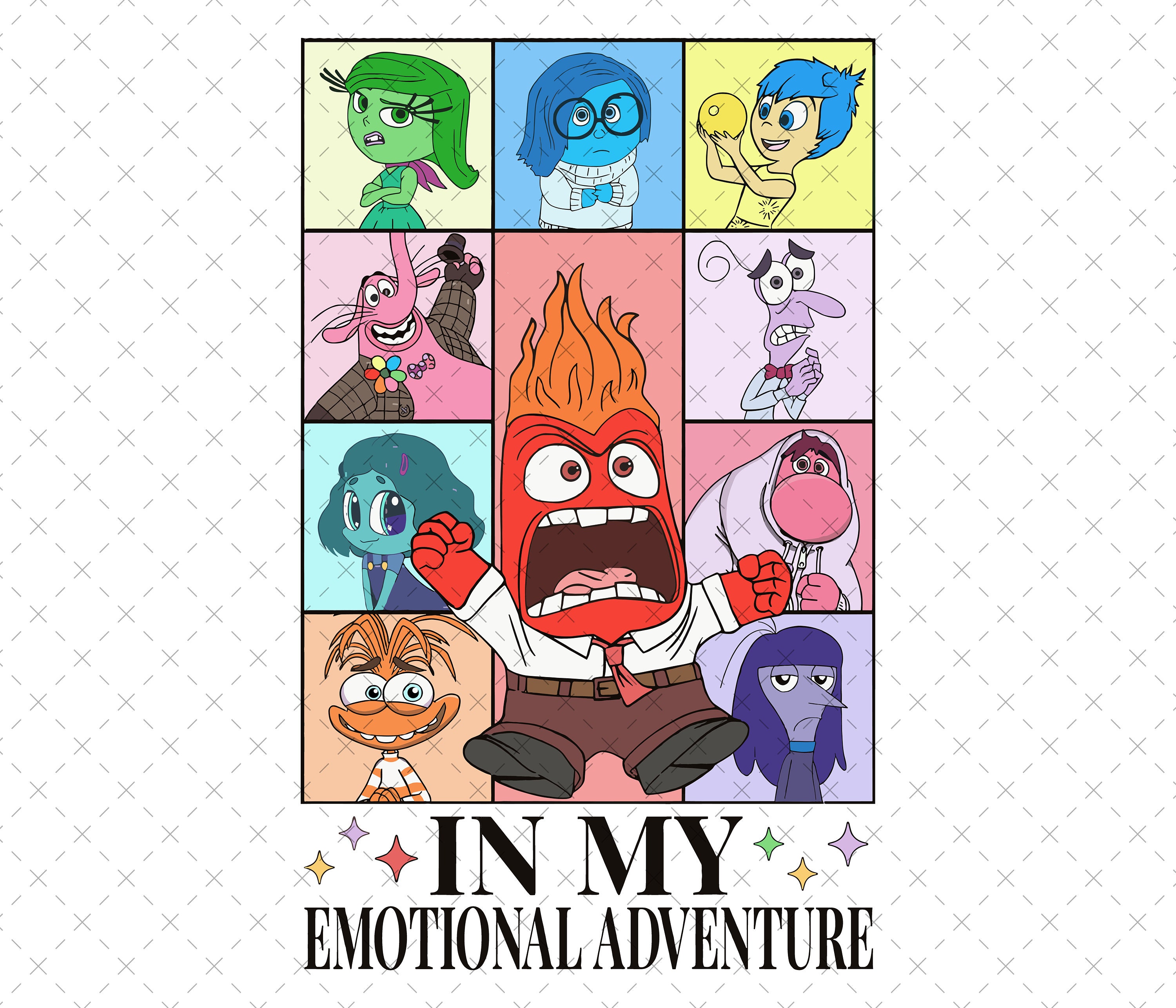 Inside Out 2 PNG, Inside Out 2 Anger, Joy, Disgust, Sadness, Fear ...