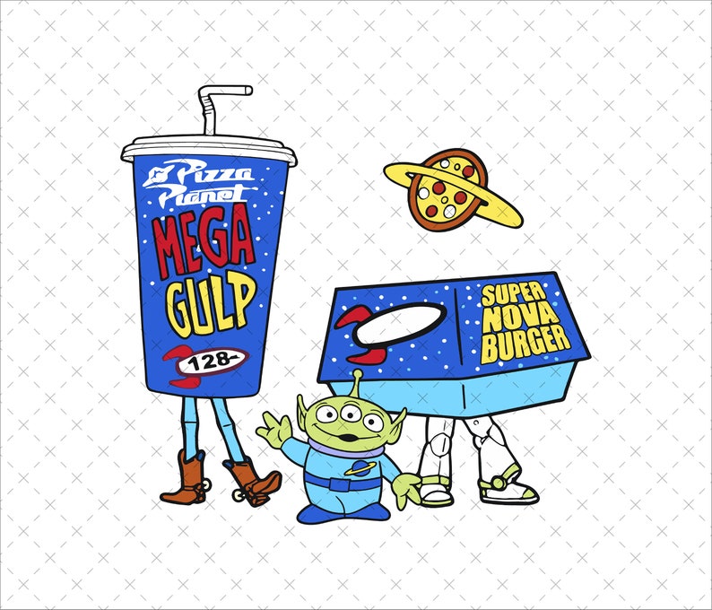 Pizza Planet Aliens SVG, Toy Story Png, Mega Gulp (digital Download) - Etsy