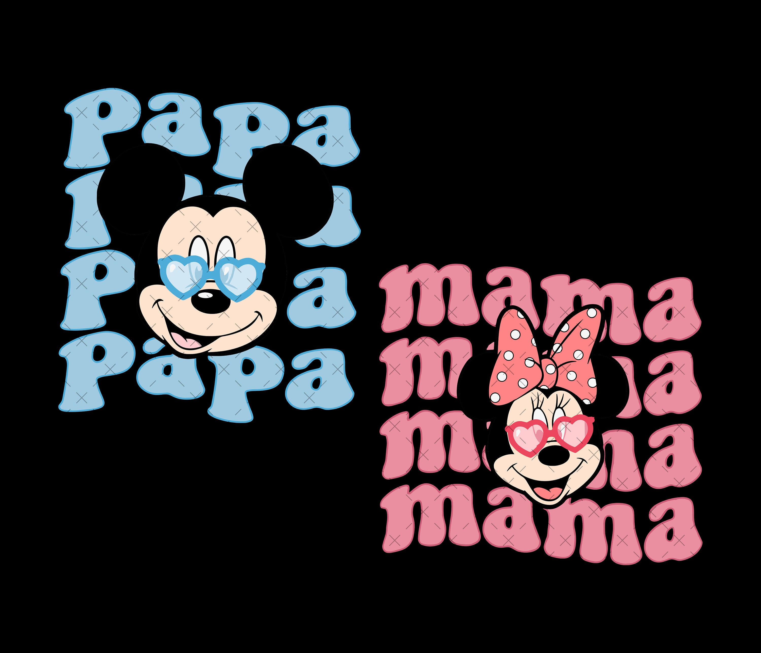 Mouse Mama Papa PNG SVG, Matching Family Shirt (digital Download) - Etsy